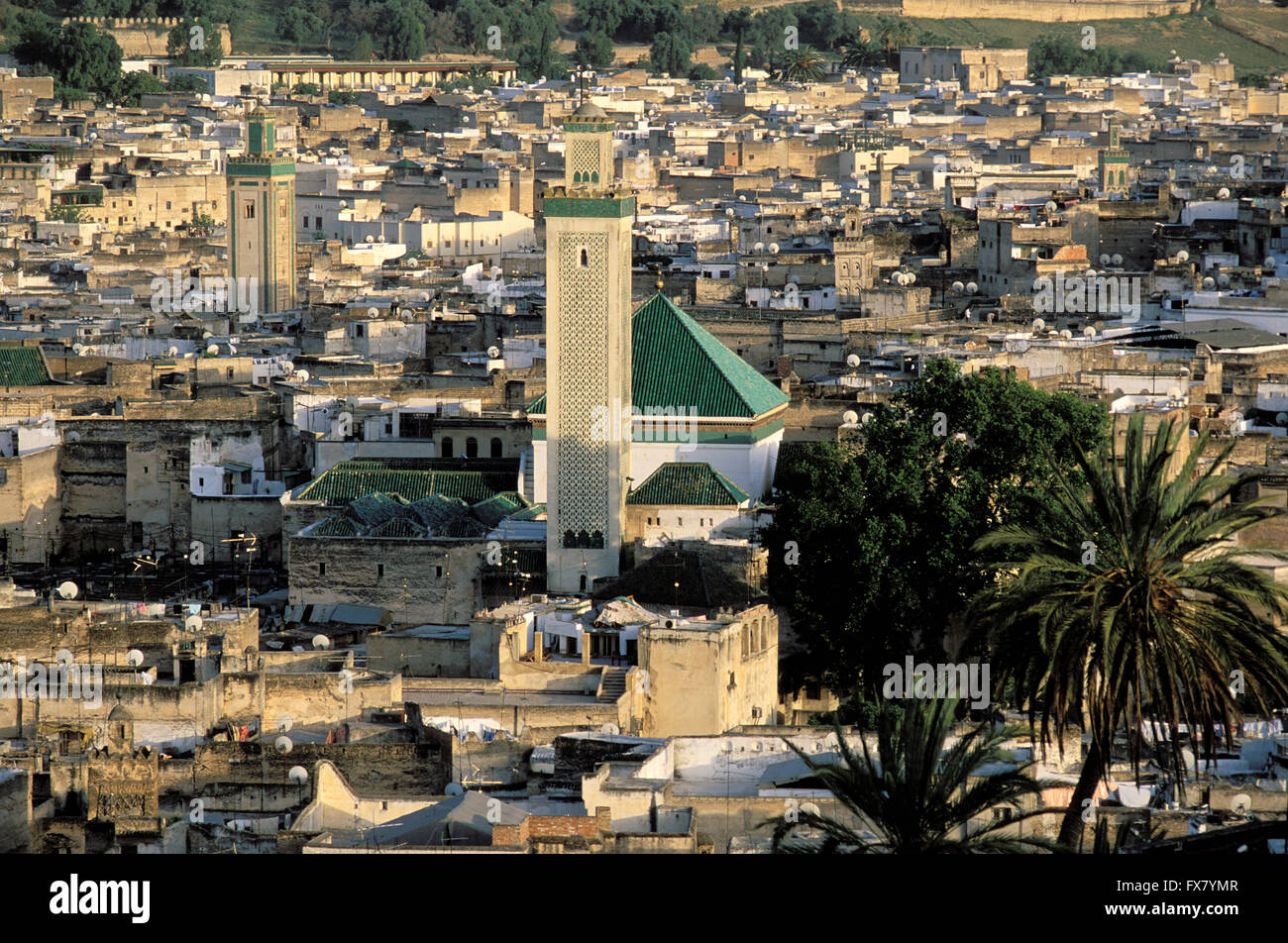 Morocco, Fes, Medina, mosque Moulay Idriss Stock Photo - Alamy