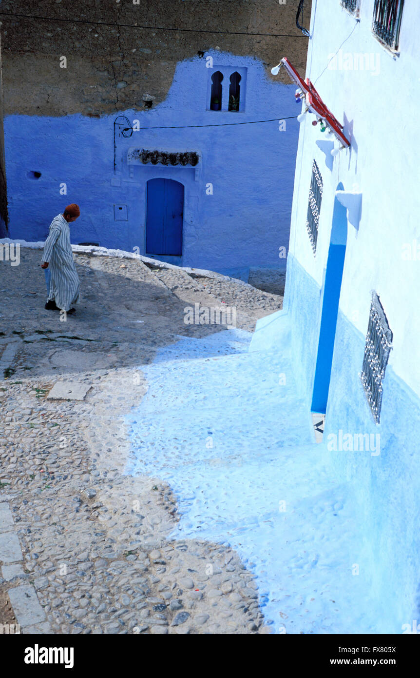 Morocco, Chefchaouen, blue town, Rif Stock Photo - Alamy