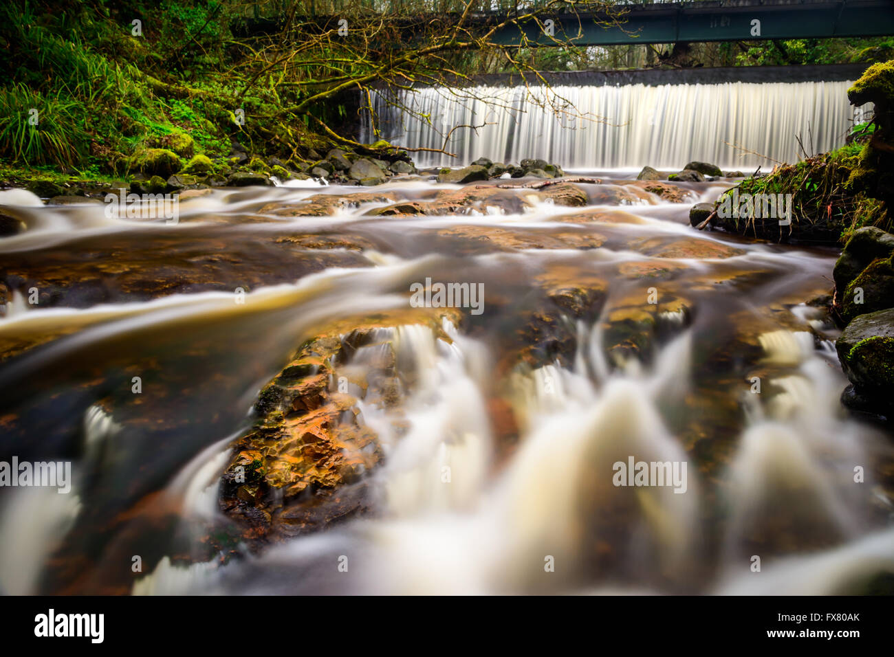 Long exposure capture in Colin Glen Forest park, Belfast Stock Photo ...