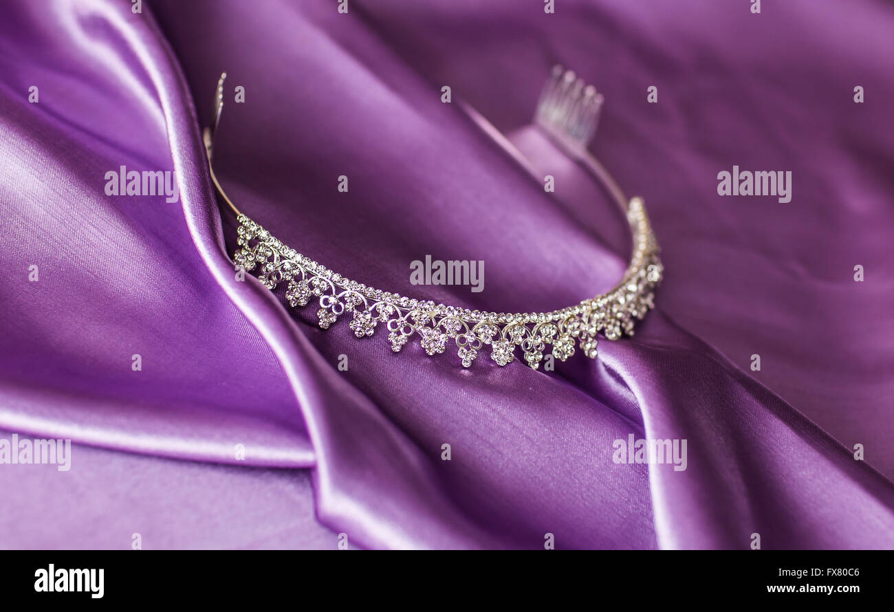 Close-up silver diadem Stock Photo - Alamy