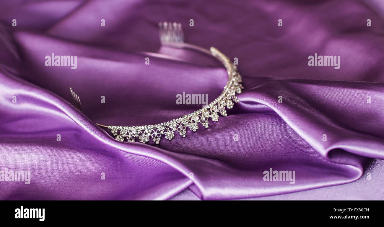 Close-up silver diadem Stock Photo - Alamy
