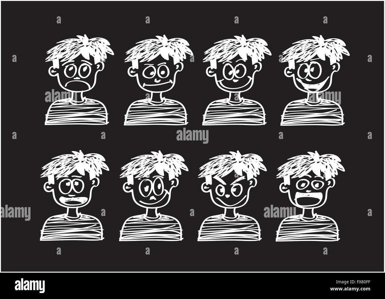 Cartoon faces Set art illustration Stock Vector Image & Art - Alamy