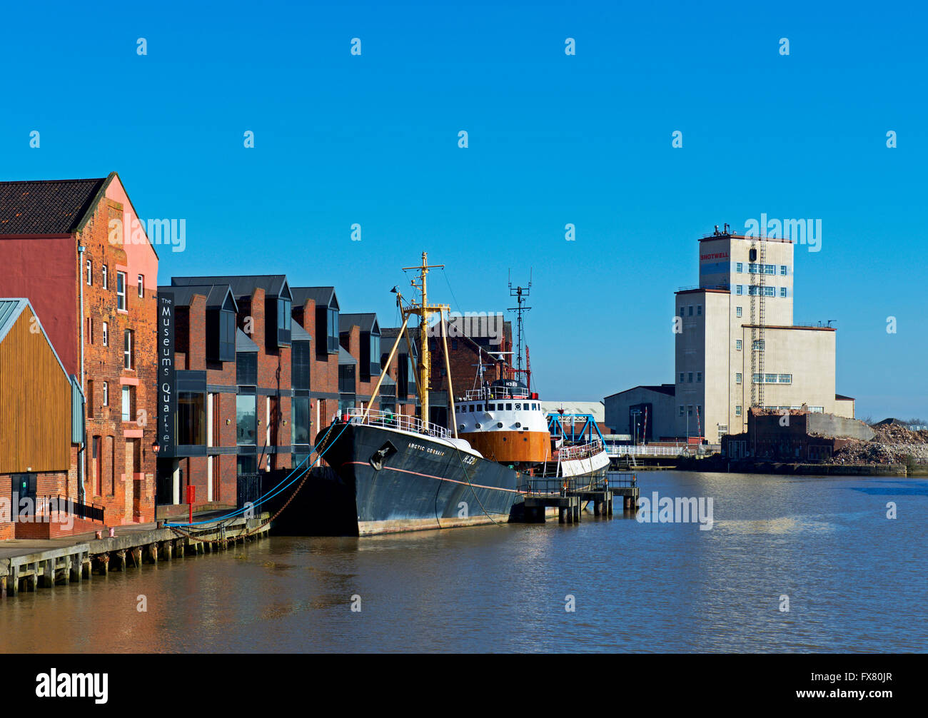 Warehouses in the Museum Quarter, overlooking the River Hull, Kingston ...