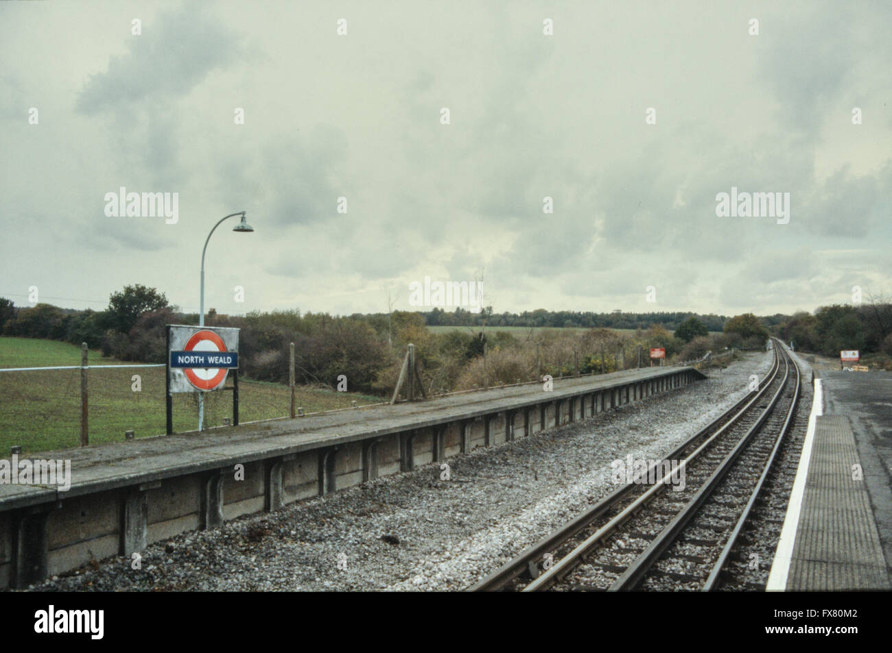 Archive image of North Weald station on the Central Line, London ...