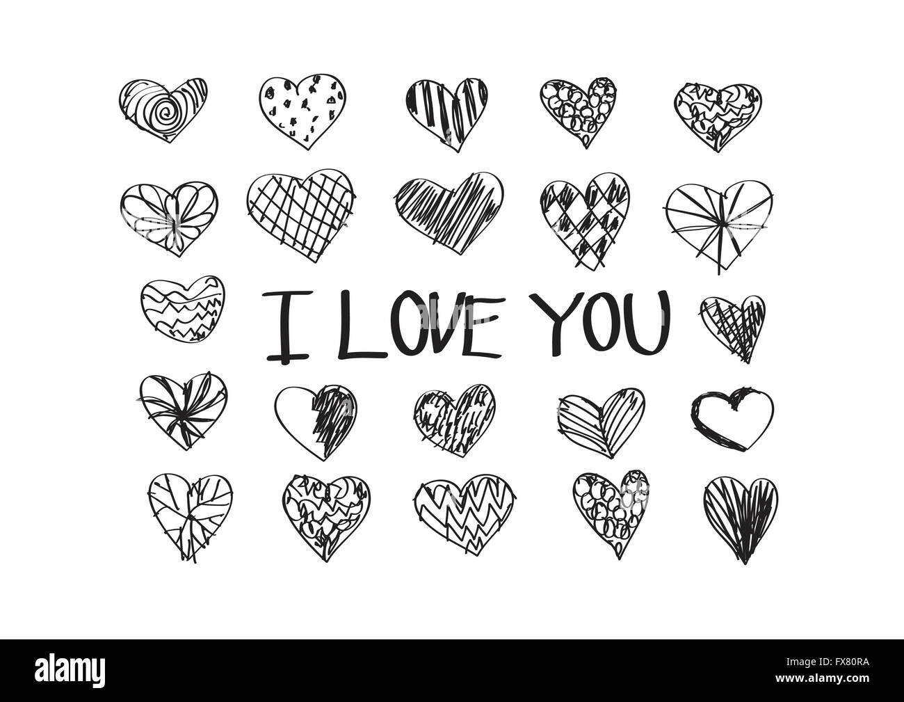 love and hearts for valentine design Stock Vector Image & Art - Alamy