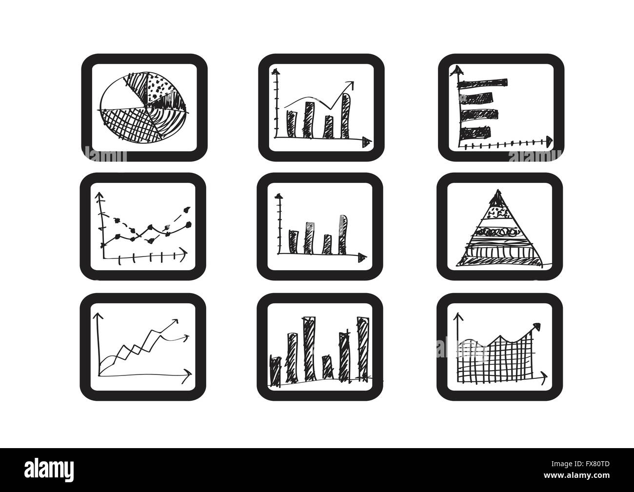 Business pie chart market share Black and White Stock Photos & Images ...