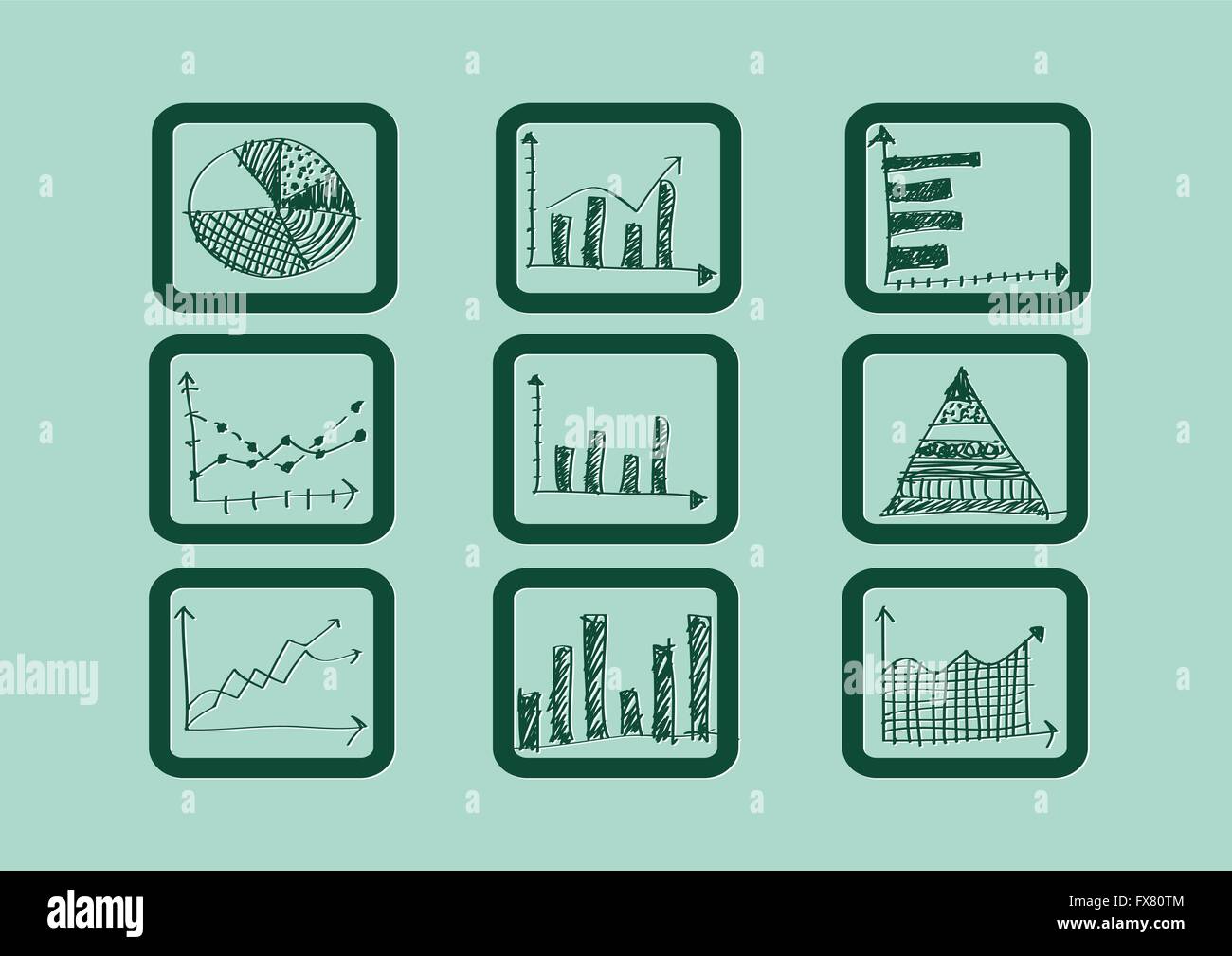 hand doodle Business Graph charts Stock Vector Image & Art - Alamy