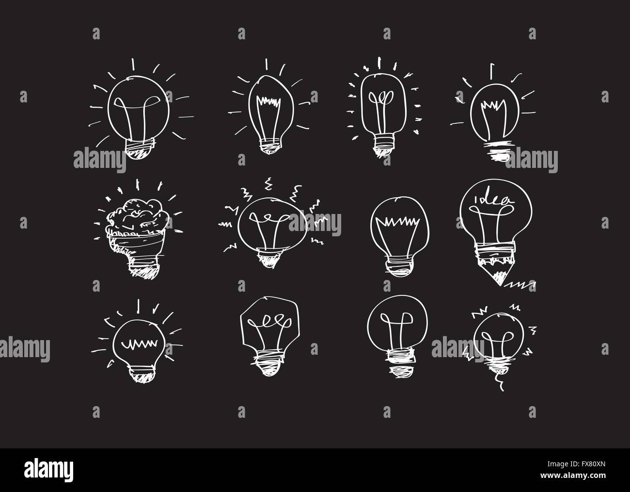 Concept of idea inspired bulb shape Stock Vector Image & Art - Alamy