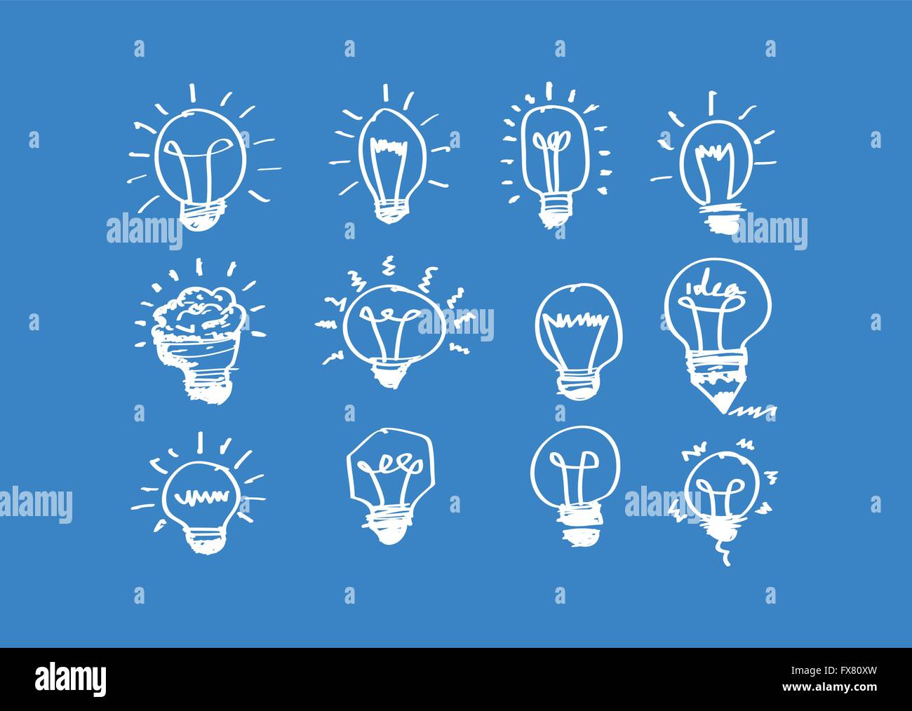 Concept of idea inspired bulb shape Stock Vector Image & Art - Alamy