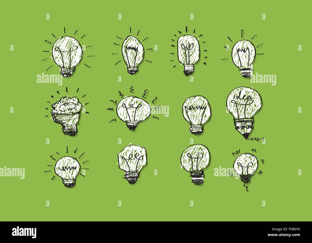 Concept of idea inspired bulb shape Stock Vector Image & Art - Alamy