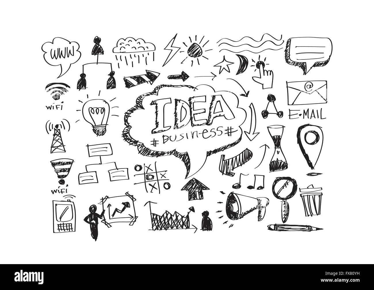 symbols of internet services icons Stock Vector Image & Art - Alamy