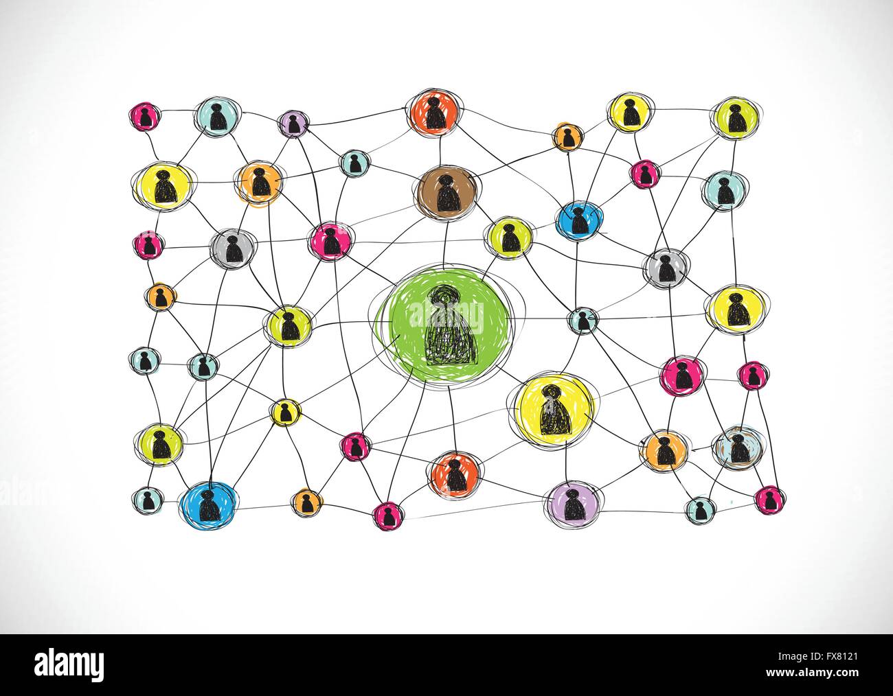 Social Media Network Circles Stock Vector Image & Art - Alamy