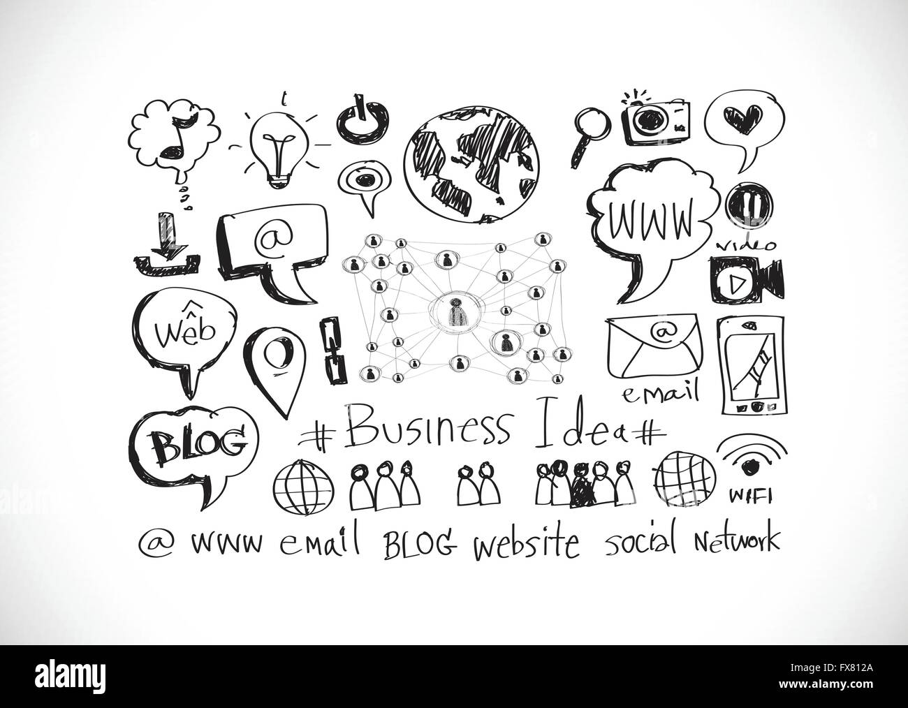 symbols of internet services icons Stock Vector Image & Art - Alamy