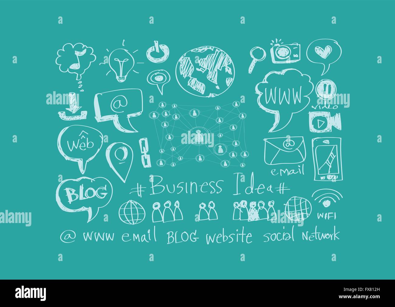 symbols of internet services icons Stock Vector Image & Art - Alamy