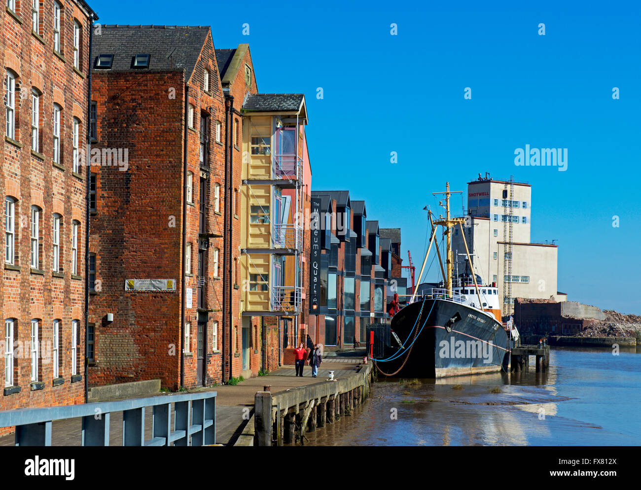 Warehouses in the Museum Quarter, overlooking the River Hull, Kingston ...