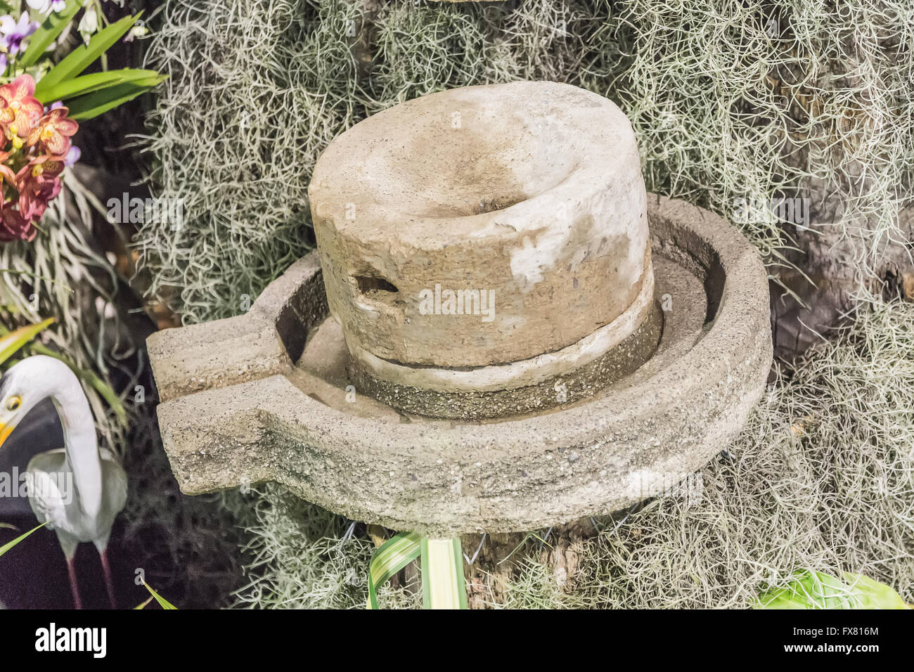 stone mill with nature Stock Photo - Alamy