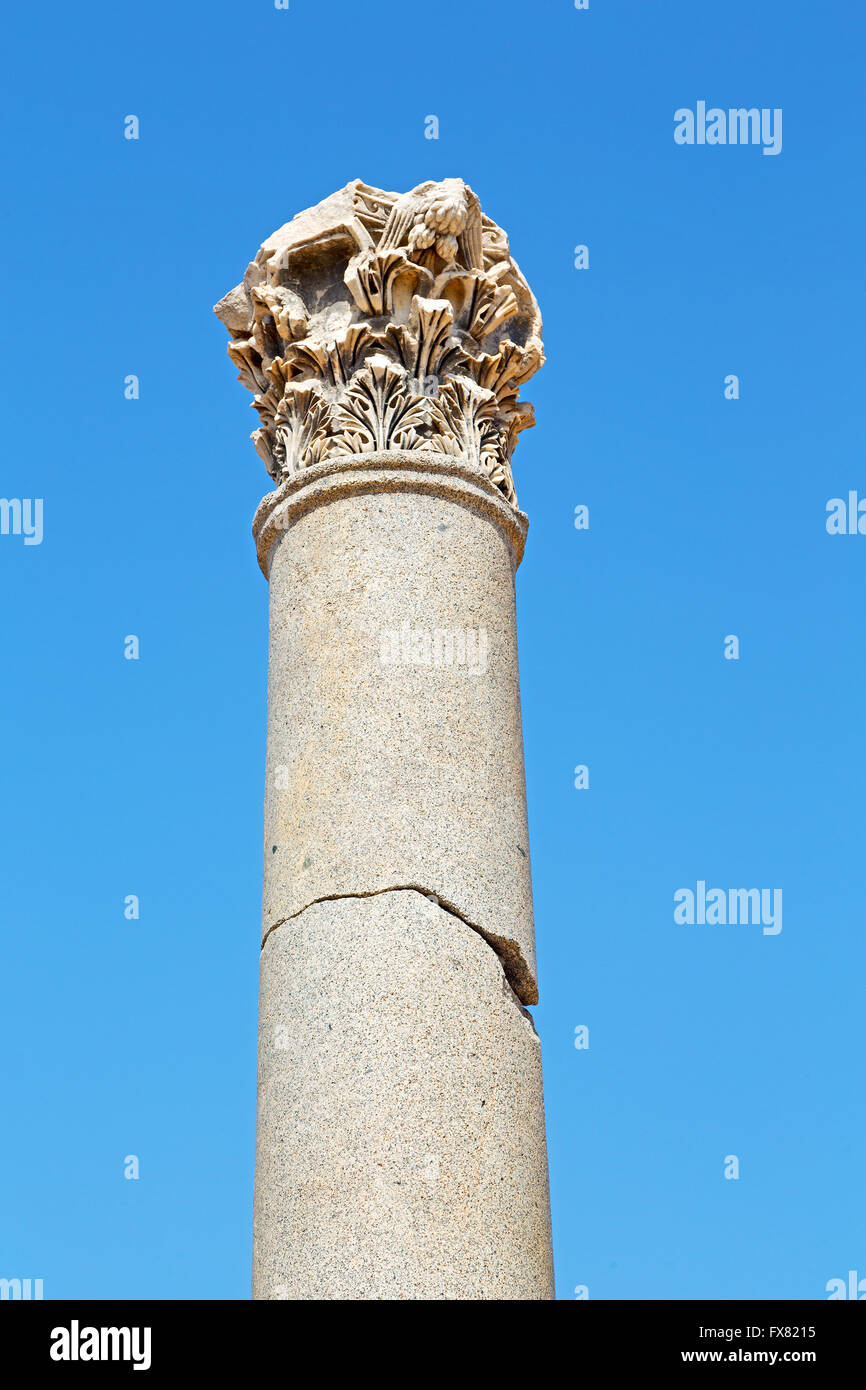 column temple and theatre in ephesus antalya turkey asia sky the ruins ...