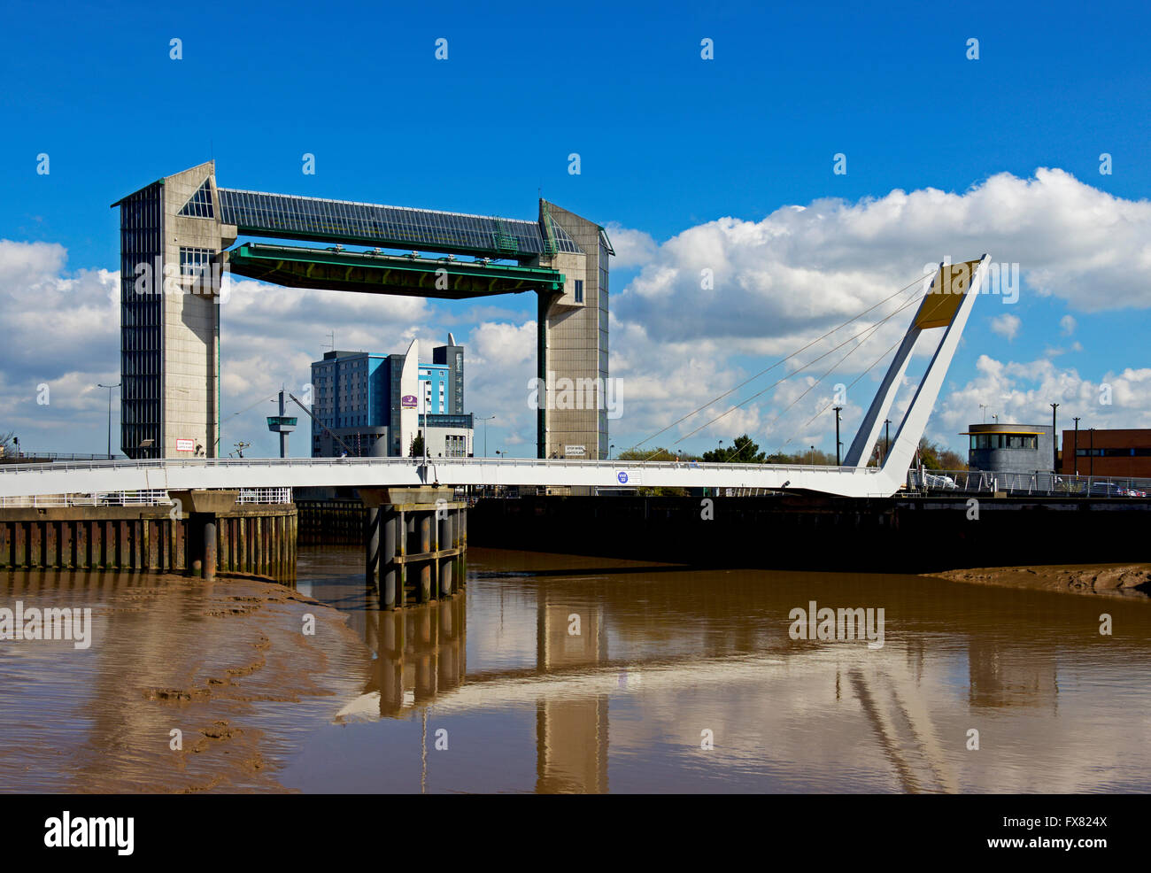 The flood barrier spanning the River Hull, Kingston upon Hull ...