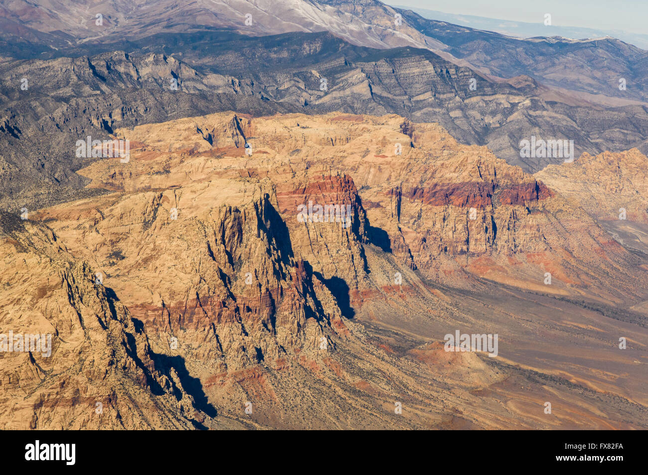 Aerial view of Red Rock Canyon National Conservation Area. Las Vegas ...