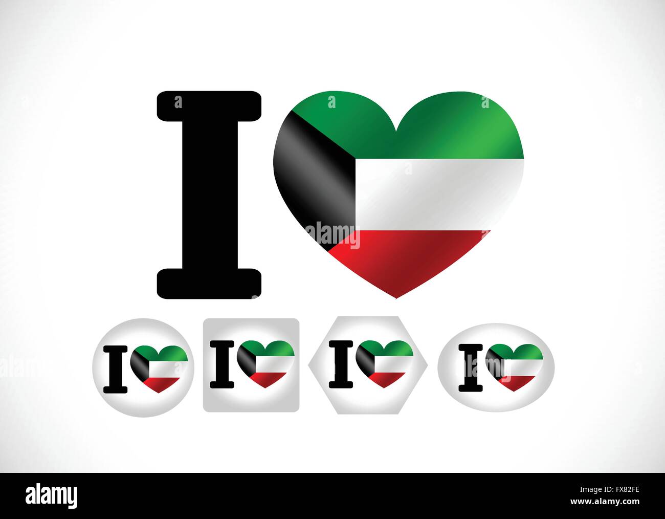 Kuwait flag themes idea design Stock Vector Image & Art - Alamy