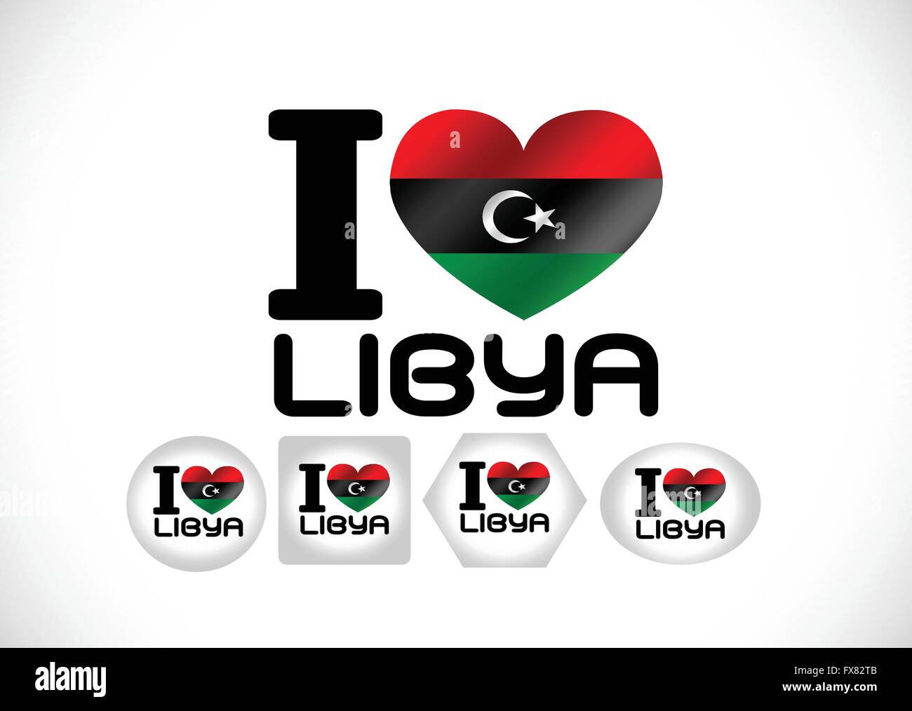Libya flag themes idea design Stock Vector Image & Art - Alamy