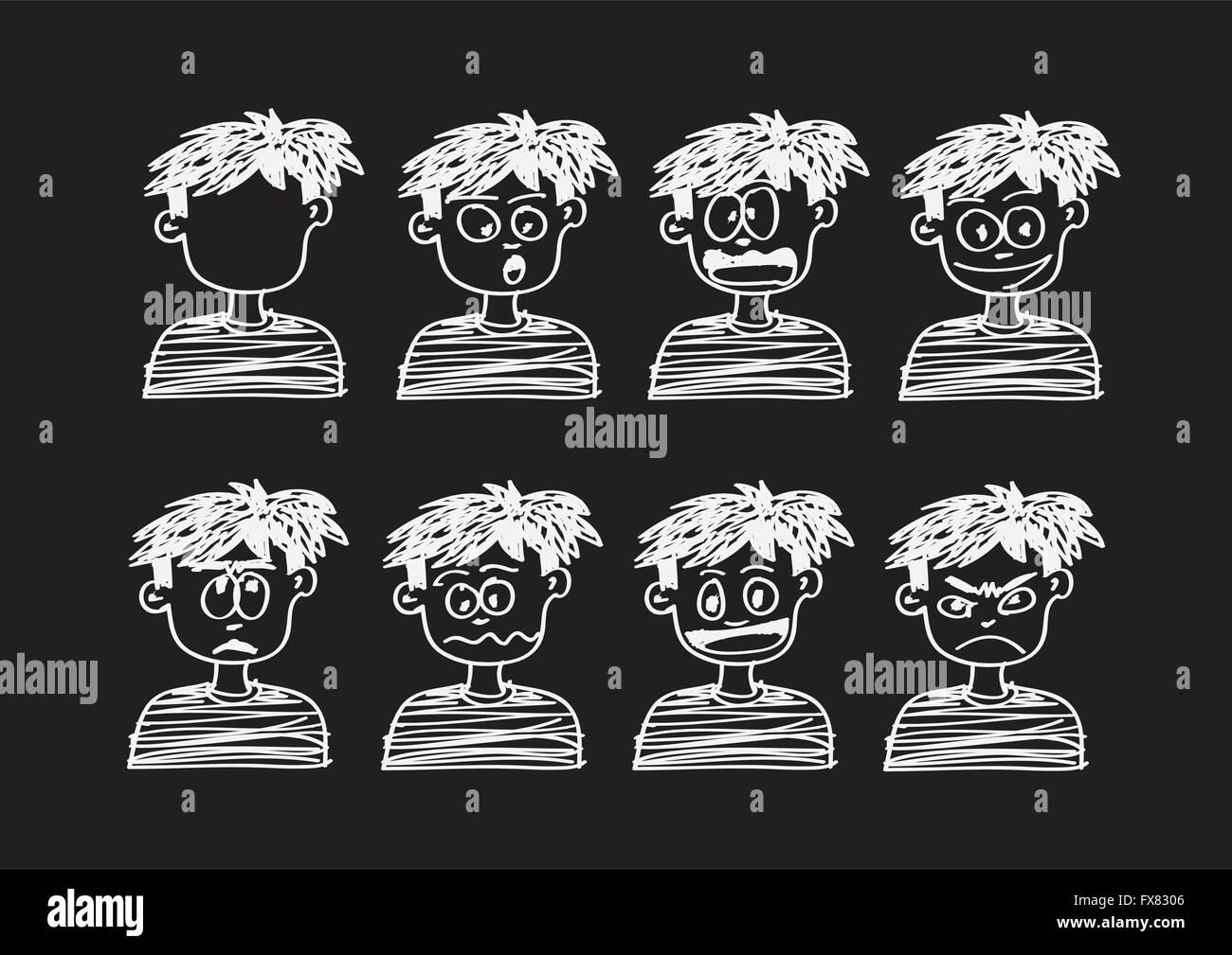 Cartoon faces Set art illustration Stock Vector Image & Art - Alamy