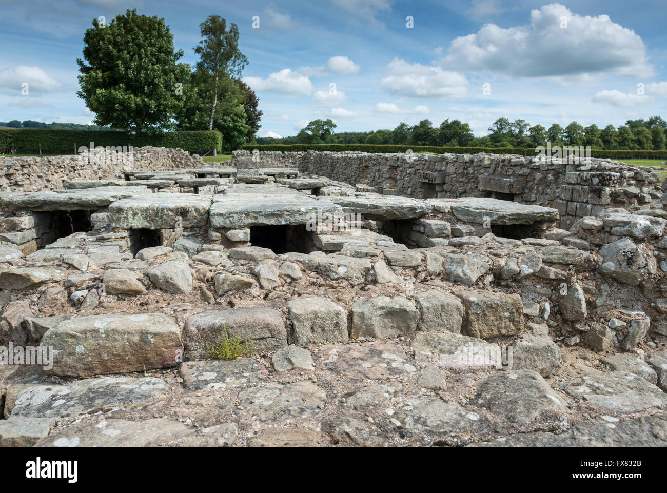 Corbridge Roman Town near Hadrian's Wall in Northumberland, England, UK ...