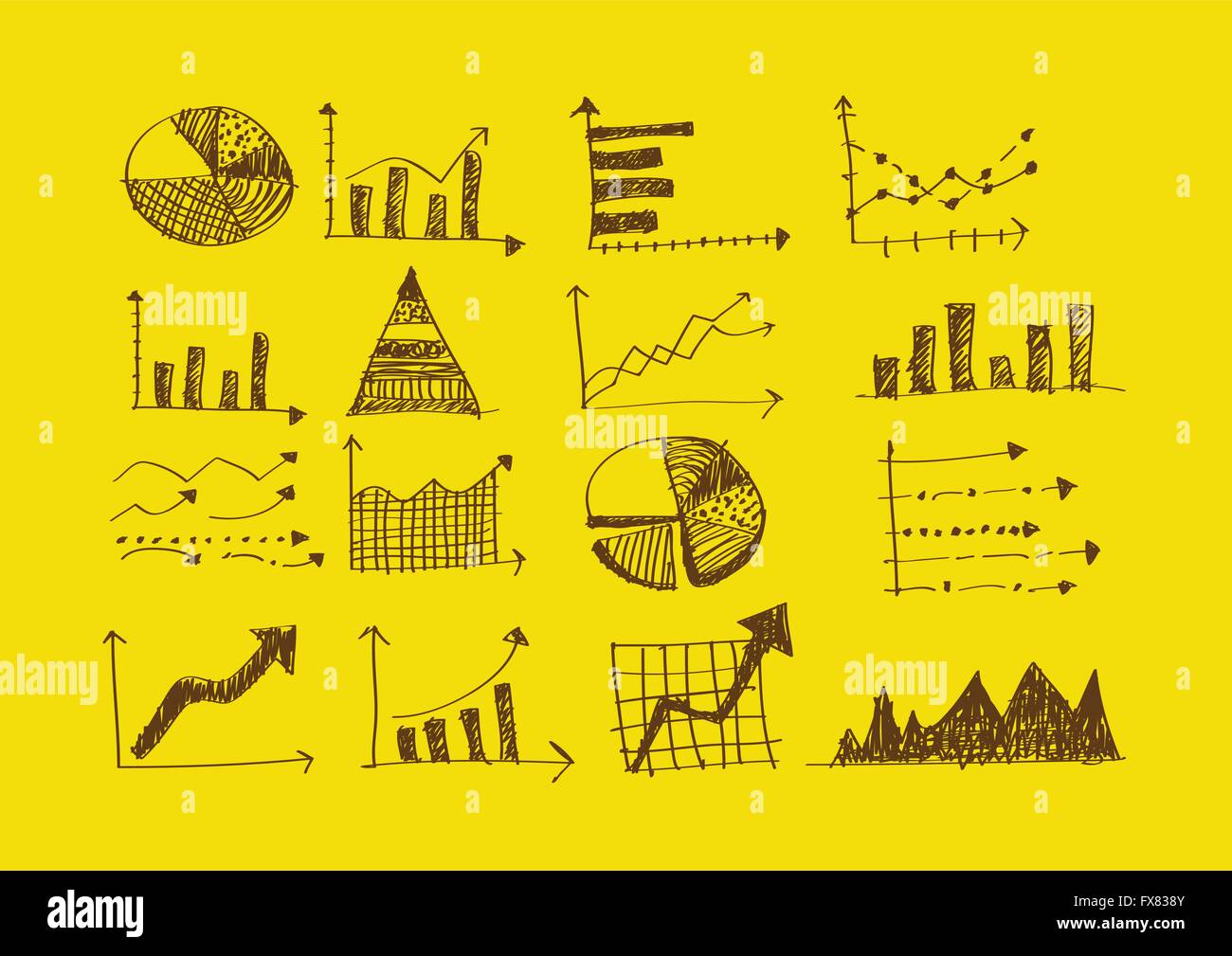 hand doodle Business Graph charts Stock Vector Image & Art - Alamy