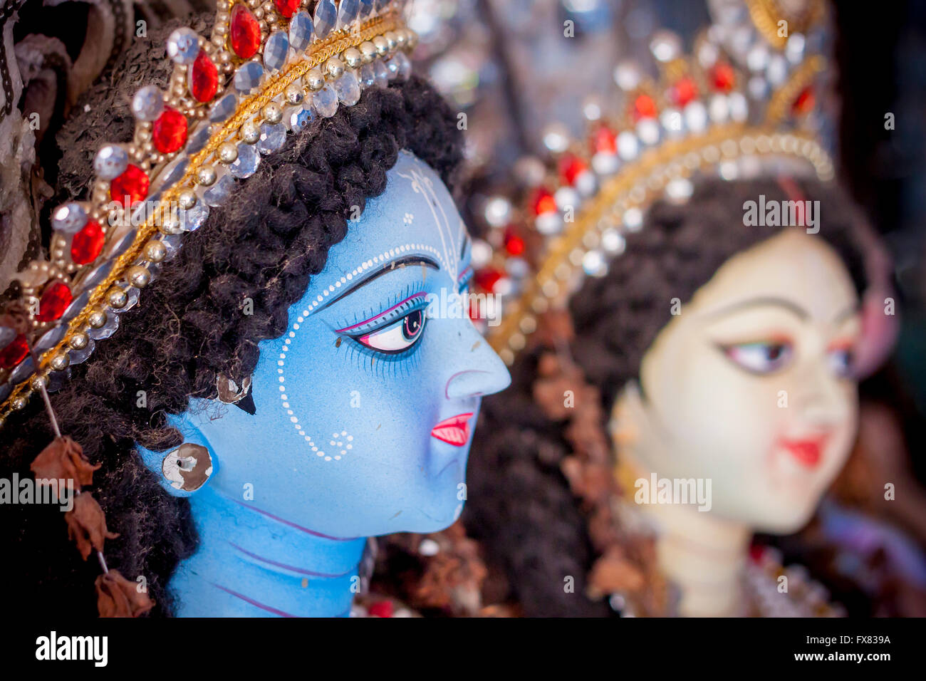 Durga sculpture making an artist in Narayangonj, Dhaka, Bangladesh ...