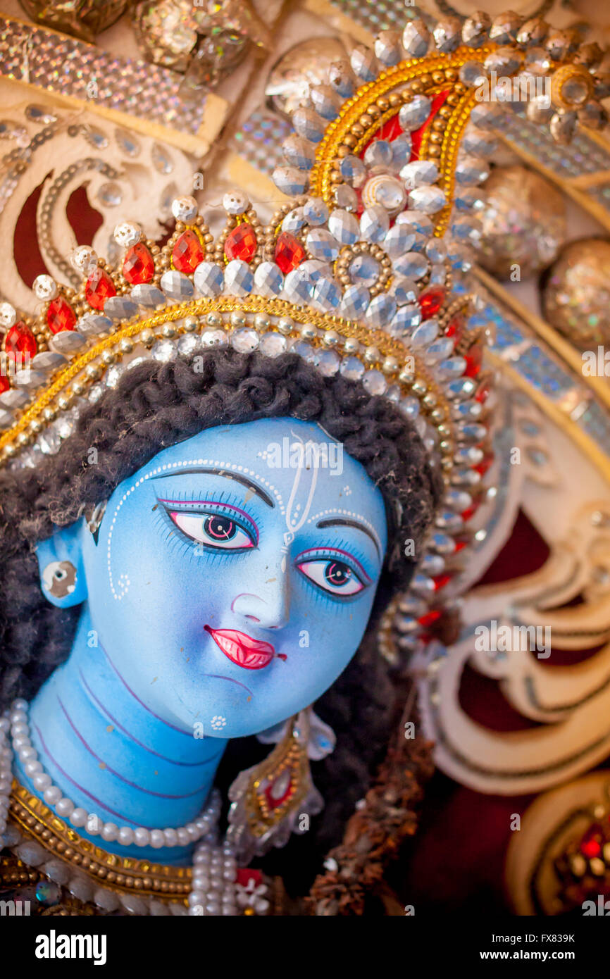 Durga sculpture making an artist in Narayangonj, Dhaka, Bangladesh ...