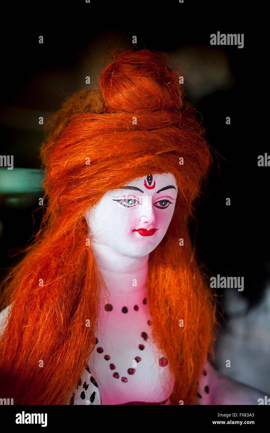 Durga sculpture making an artist in Narayangonj, Dhaka, Bangladesh ...