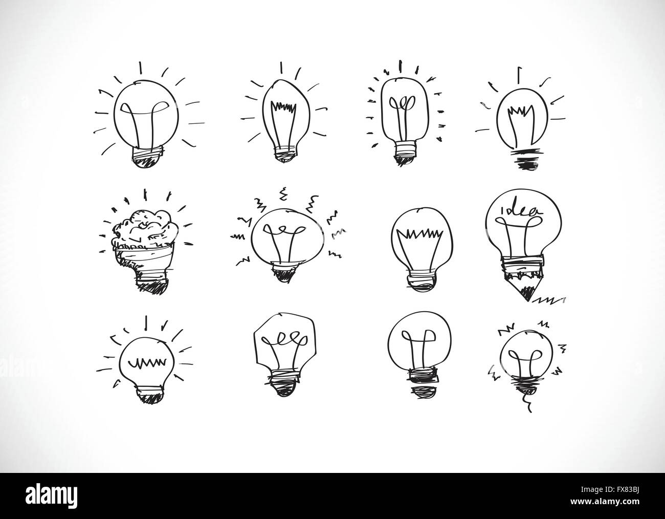 Concept of idea inspired bulb shape Stock Vector Image & Art - Alamy
