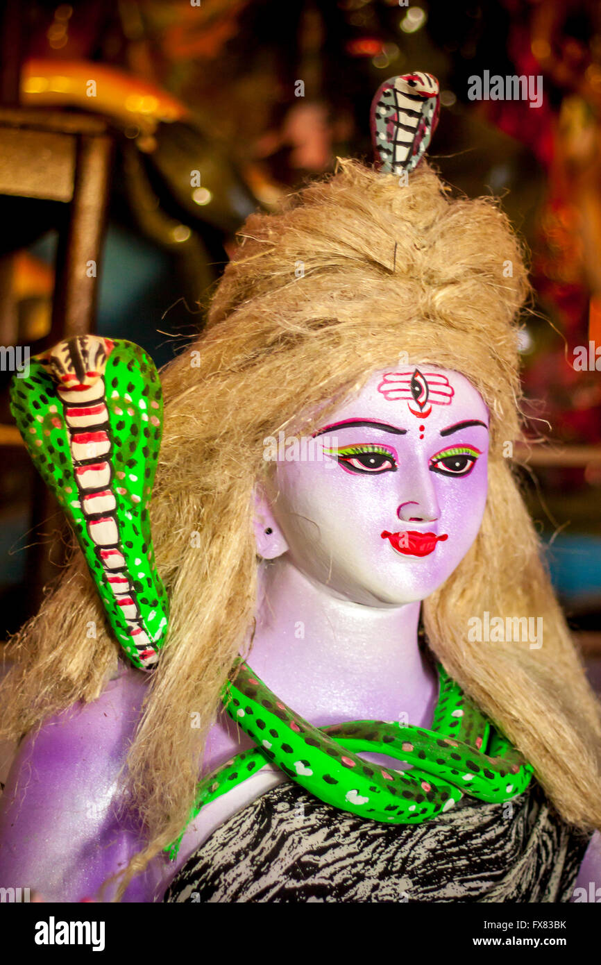Durga sculpture making an artist in Narayangonj, Dhaka, Bangladesh ...