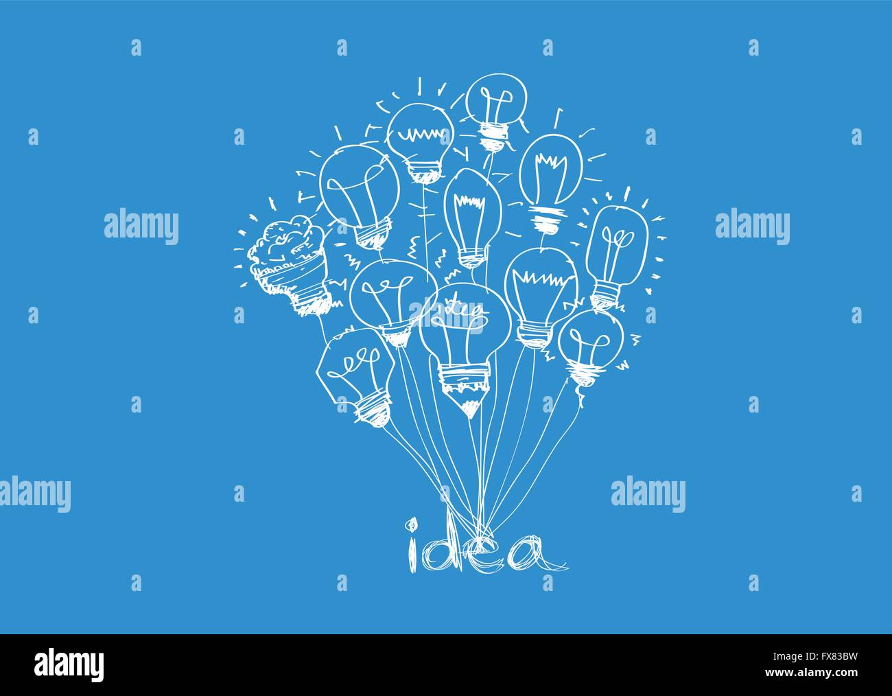 Concept of idea inspired bulb shape Stock Vector Image & Art - Alamy