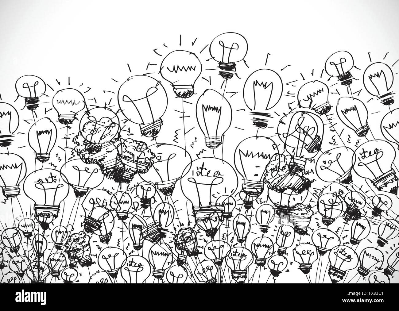 Concept of idea inspired bulb shape Stock Vector Image & Art - Alamy