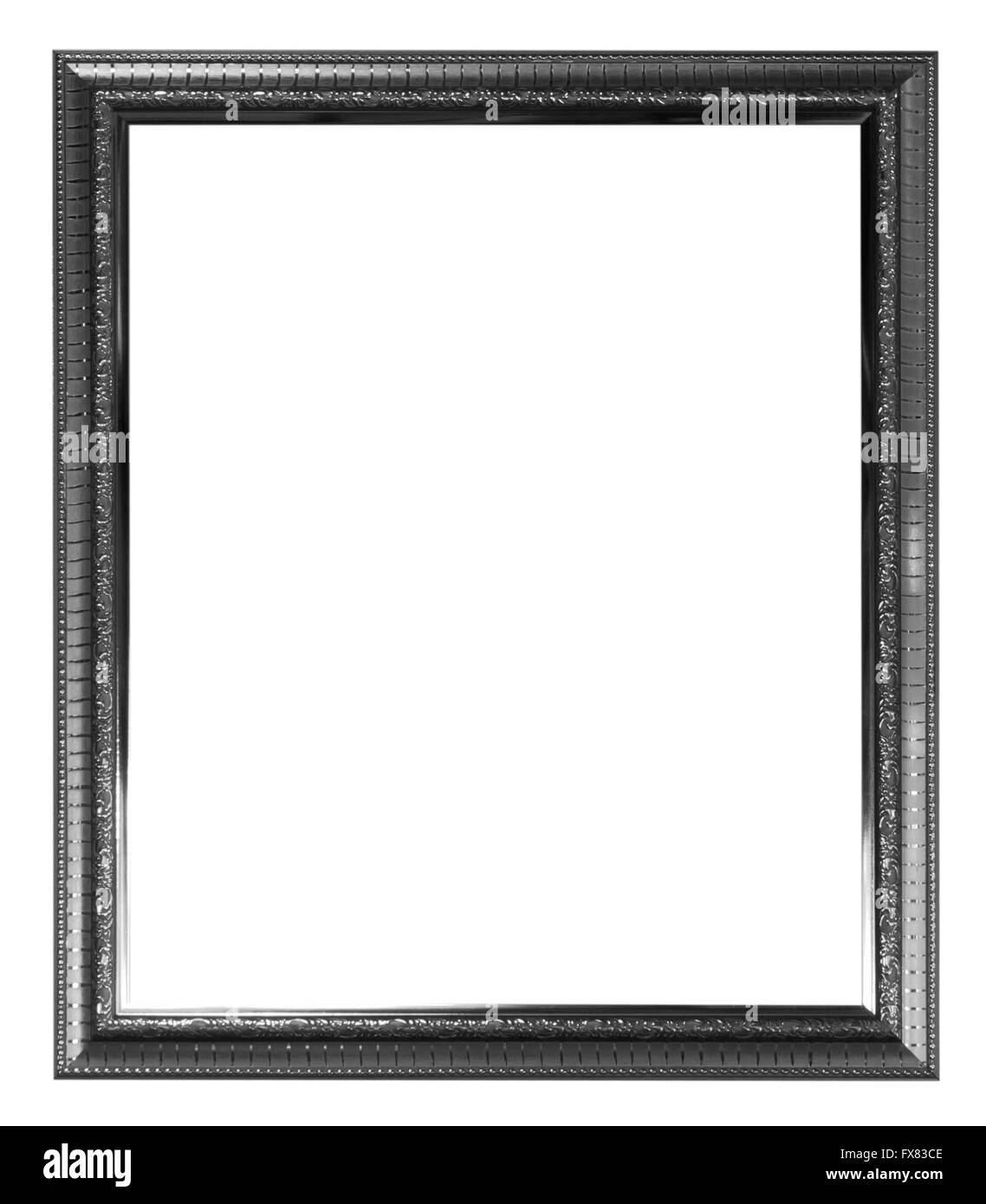 Black picture frame isolated on a white background Stock Photo - Alamy