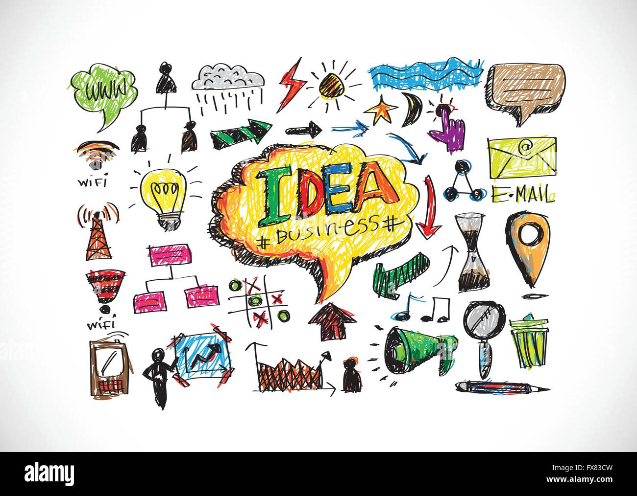 symbols of internet services icons Stock Vector Image & Art - Alamy