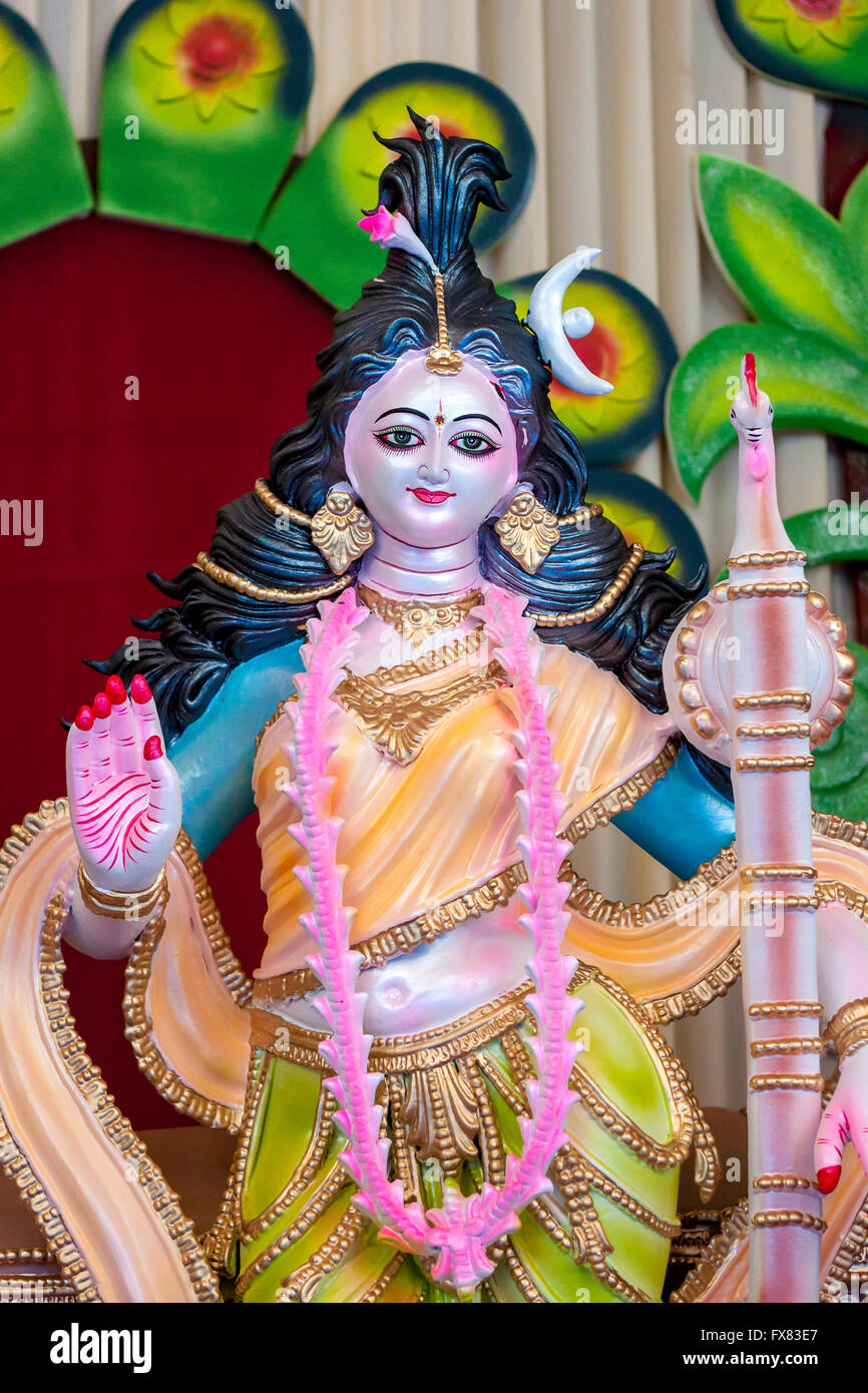 Durga sculpture making an artist in Narayangonj, Dhaka, Bangladesh ...