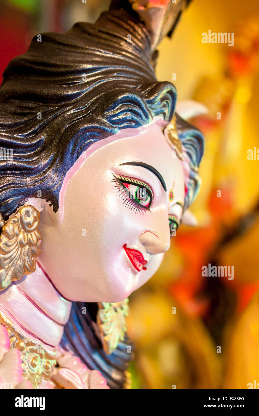 Durga sculpture making an artist in Narayangonj, Dhaka, Bangladesh ...