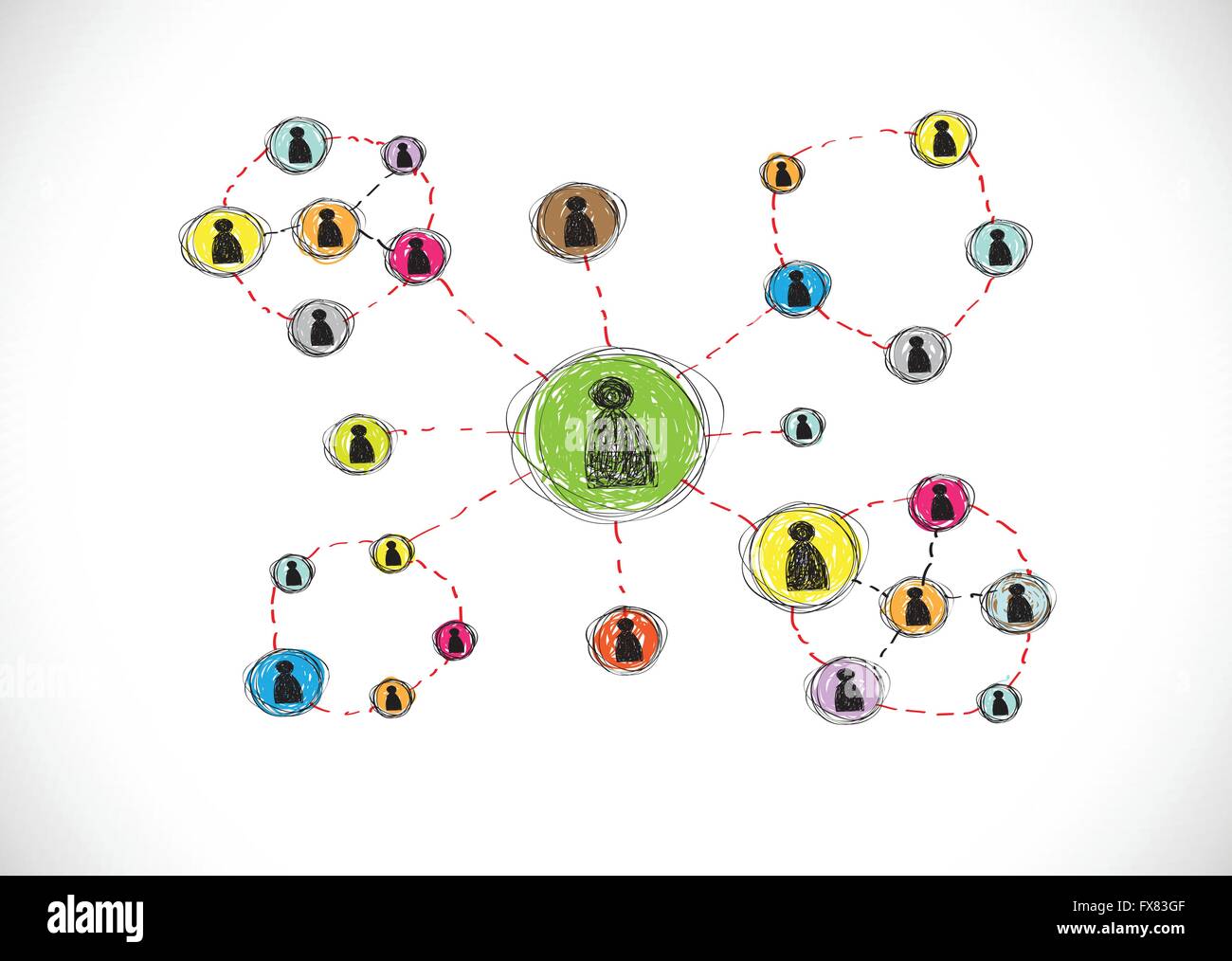 Social Media Network Circles Stock Vector Image & Art - Alamy