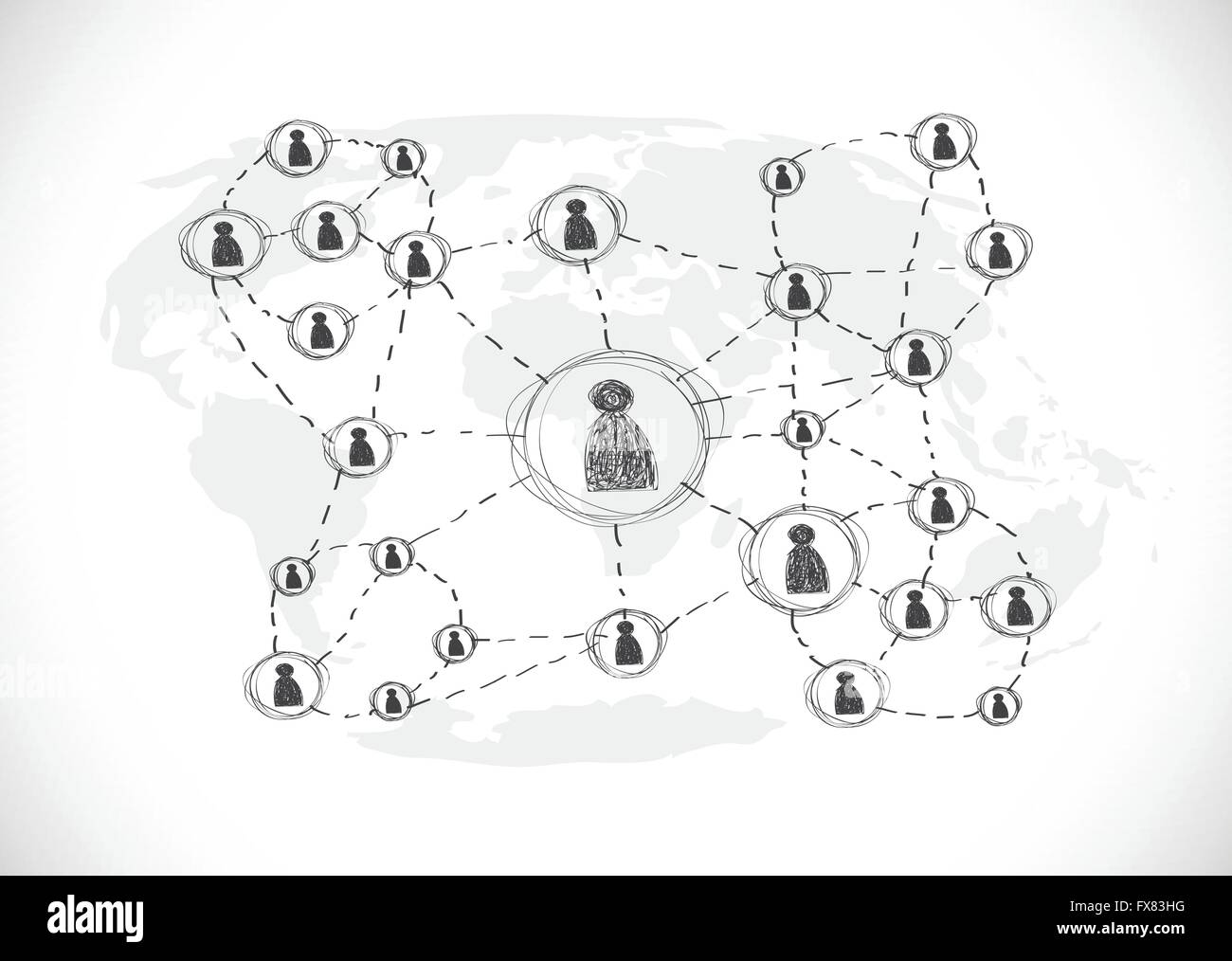 Social Media Network Circles Stock Vector Image & Art - Alamy