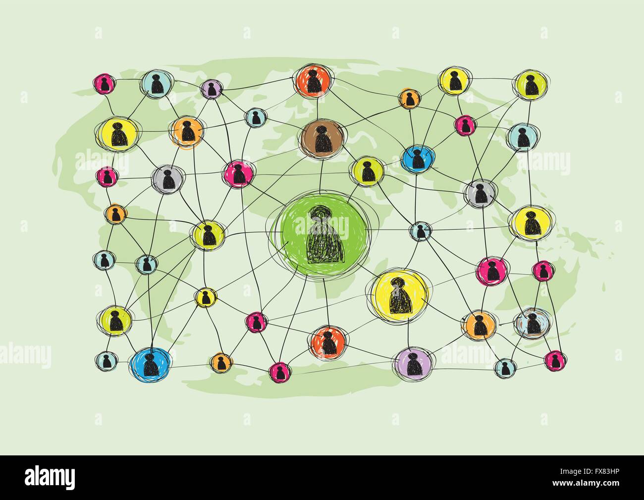 Social Media Network Circles Stock Vector Image & Art - Alamy