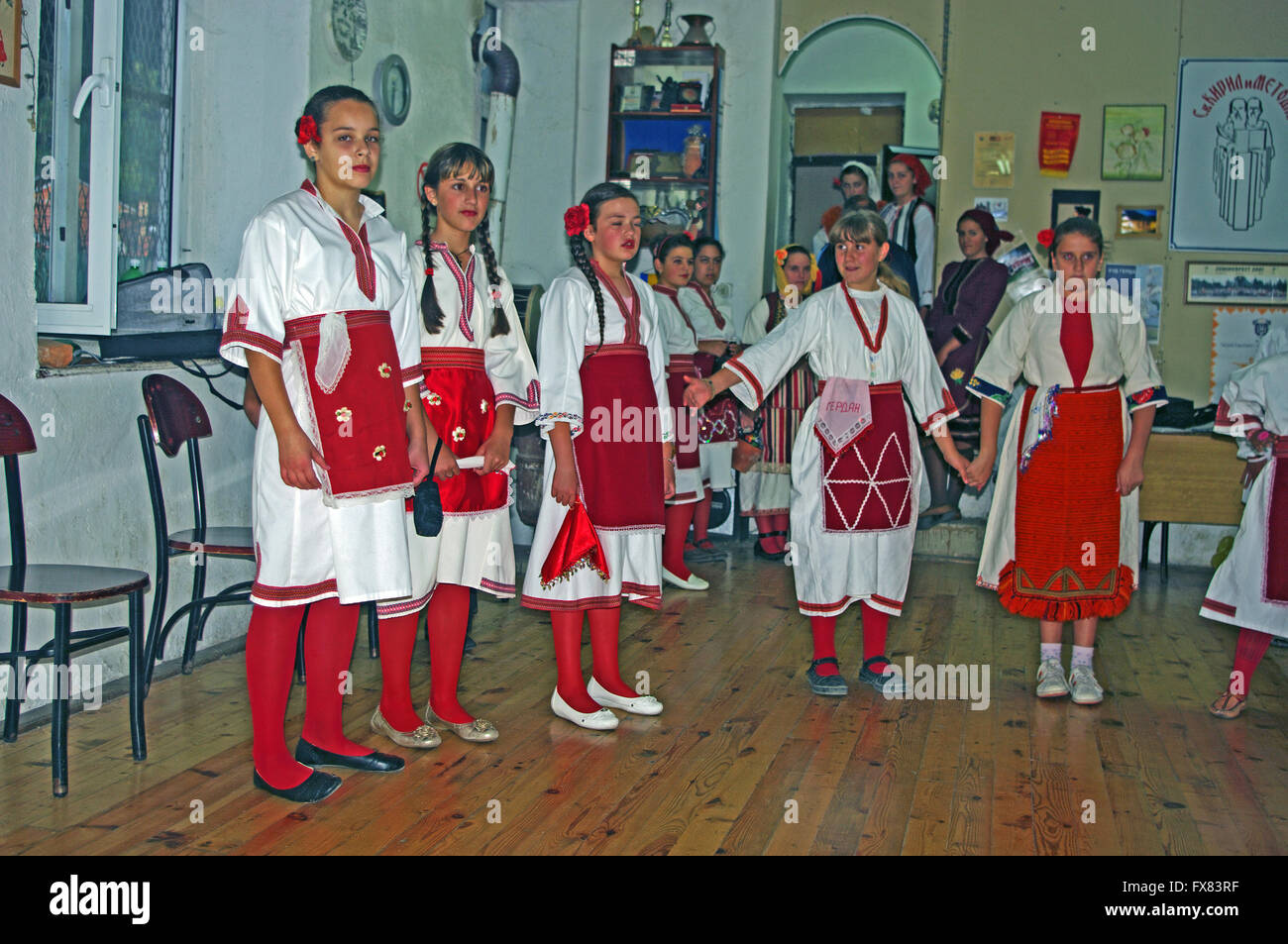 Folklore Dance School Group, Children in Costume, Ohrid, Macedonia ...