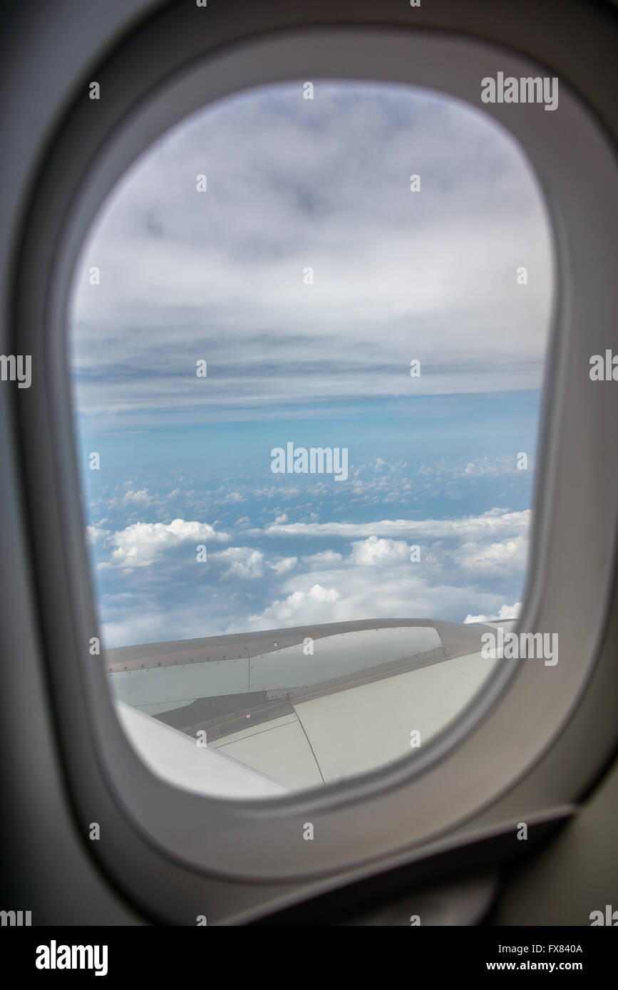 View through a commercial airplane window Stock Photo - Alamy