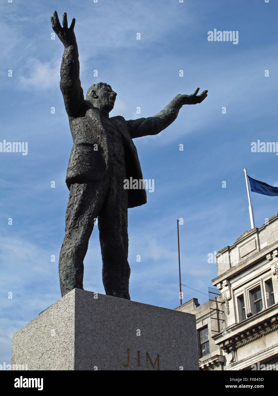 Jim Larkin monument in O'Connell Street, Dublin, Ireland Stock Photo ...