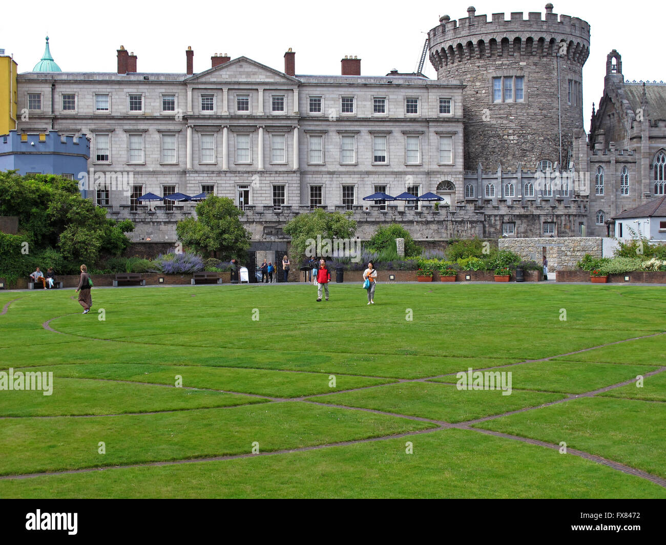 Dublin Castle Gardens and tower Garda Museum and Archives, Dublin city ...