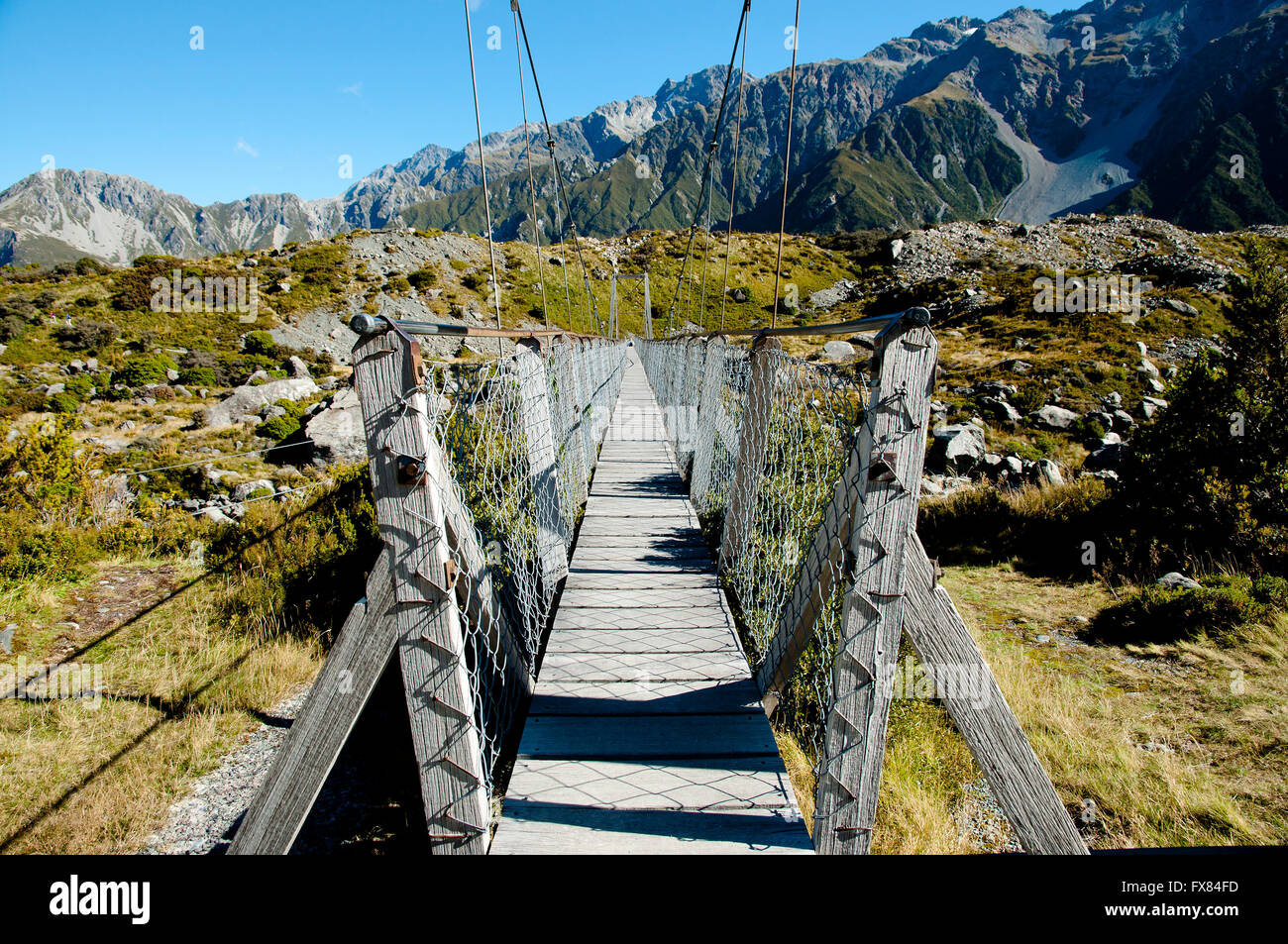 Mount cook bridge new zealand hi-res stock photography and images - Alamy