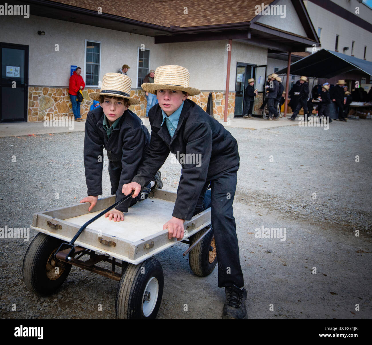 Amish children farm hi-res stock photography and images - Alamy
