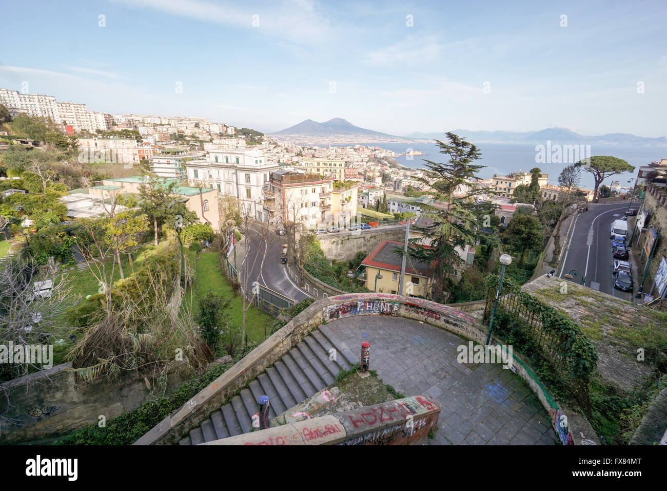 Napoli and the Vesuvio as seen form Via Tasso Stock Photo - Alamy