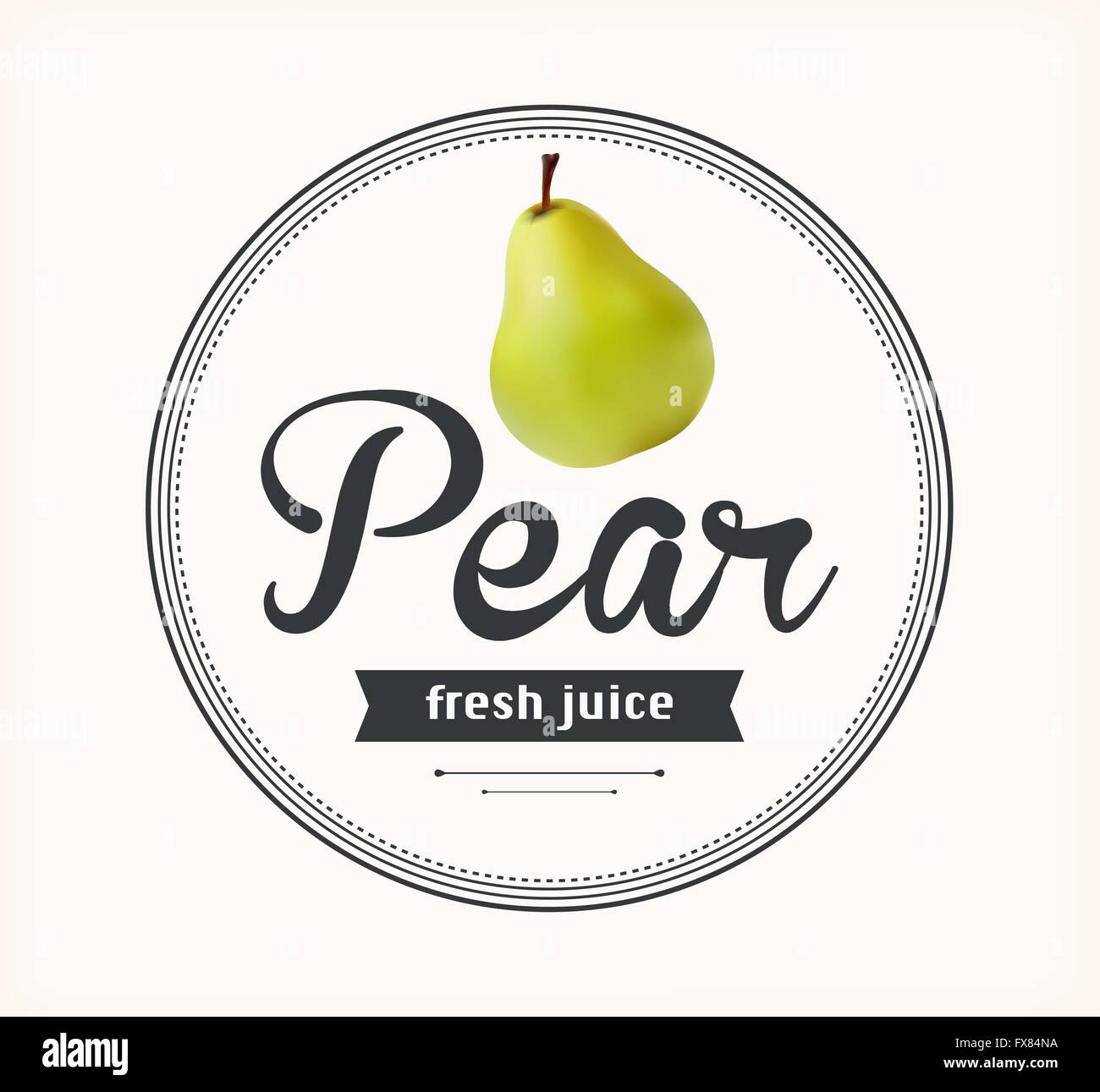 pear juice. Detailed Vector label Stock Vector Image & Art - Alamy